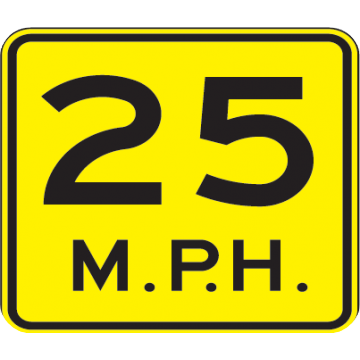 25 Mph Speed Advisory Sign – U.S. Signs and Safety