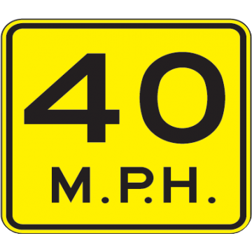 40 Mph Speed Advisory Sign – U.S. Signs and Safety