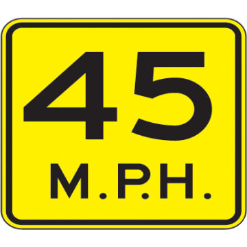 45 Mph Speed Advisory Sign – U.S. Signs and Safety